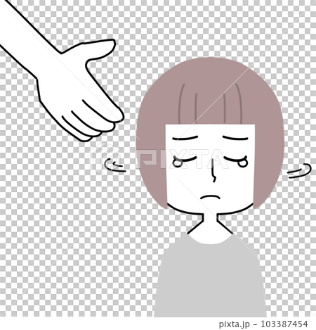 reaching out to a crying girl - Stock Illustration [103387454] - PIXTA