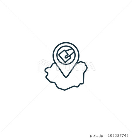 Constituency icon. Monochrome simple sign from...のイラスト素材 [103387745 ...