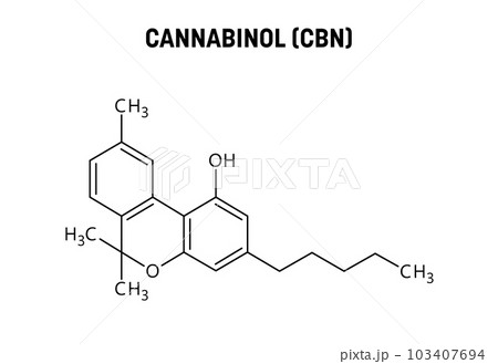 Cannabinol, or CBN, molecular structure....のイラスト素材 [103407694] - PIXTA