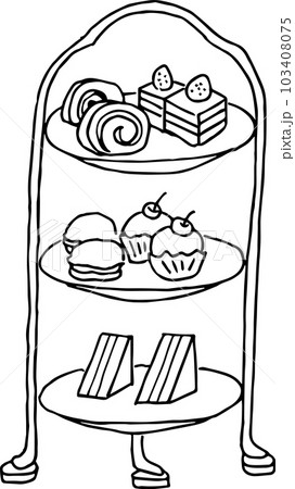 High Tea Clip Art Black And White