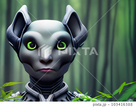 Alien Spring Forest in Realistic Duotones.のイラスト素材 [103416388] - PIXTA