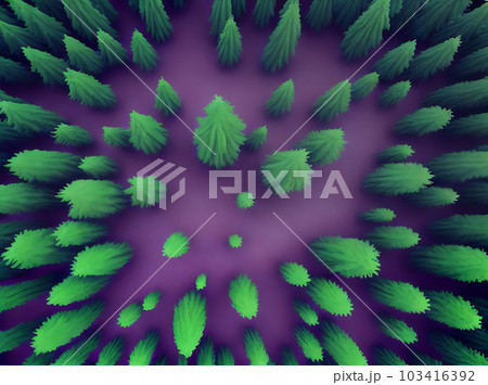 Alien Spring Forest in Realistic Duotones.のイラスト素材 [103416392] - PIXTA