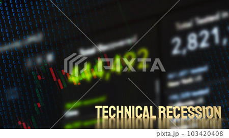 The Technical Recession gold text for Business...のイラスト素材 [103420408 ...