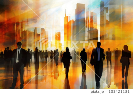 Abstract business background. Dynamic business...のイラスト素材 [103421181 ...