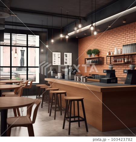 Coffee Shop Interior Window