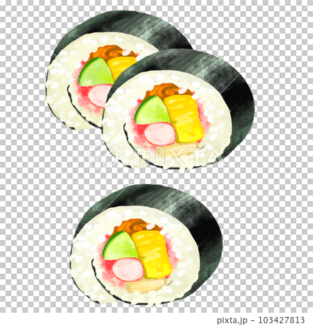 寿司のイラスト 太巻きのイラスト素材 [103427813] - PIXTA