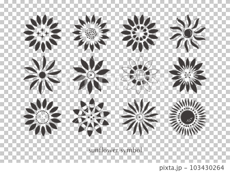 Sunflower logo mark Summer flower icon... - Stock Illustration ...