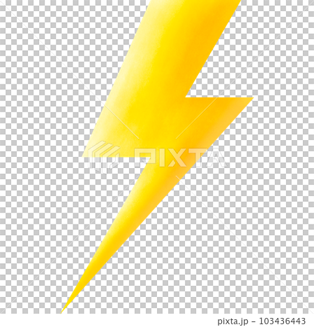 Yellow Thunderbolt Shape or Electric Symbolのイラスト素材 [103436443] - PIXTA
