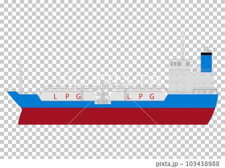LPG carrier transporting liquefied petroleum gas - Stock Illustration ...