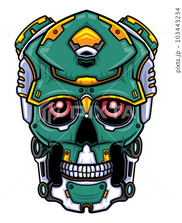Robot Skull Vector