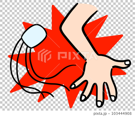 Andon jellyfish attacking humans - Stock Illustration [103444908] - PIXTA