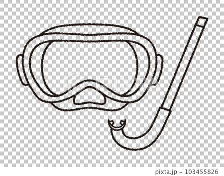 Snorkel handwritten vector illustration / line... - Stock Illustration ...