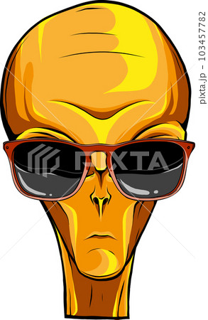 Aliens Head Sun Glasses Colorful. Vector art...のイラスト素材 [103457782] - PIXTA