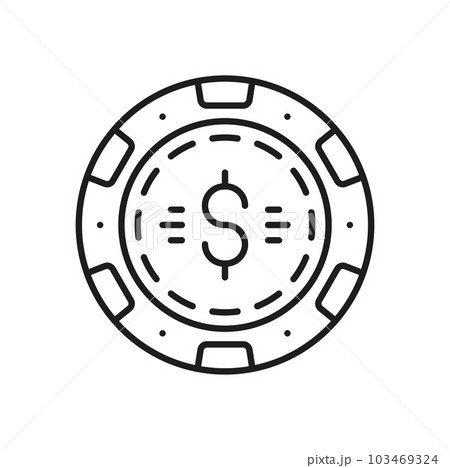 Casino chips for poker or roulette, betting...のイラスト素材 [103469324] - PIXTA