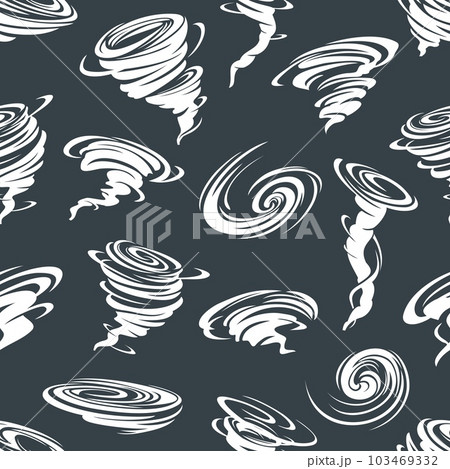 Tornado, hurricane, cyclone seamless pattern....のイラスト素材 [103469332] - PIXTA