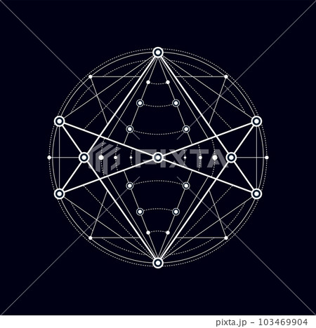 Esoteric symmetrical sign, magic shape alchemy...のイラスト素材 [103469904 ...
