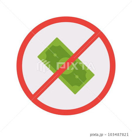 No Money icon vector image.のイラスト素材 [103487821] - PIXTA