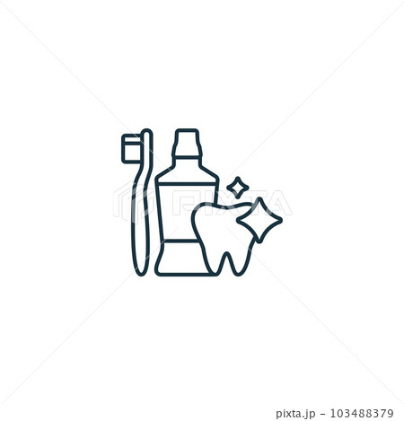 Oral care icon. Monochrome simple sign from...のイラスト素材 [103488379] - PIXTA