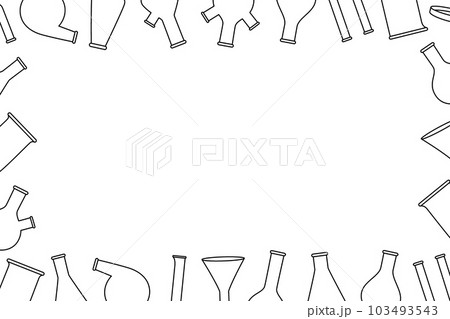 Laboratory glassware outline banner. Chemical...のイラスト素材 [103493543] - PIXTA