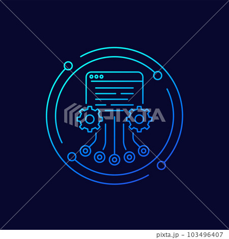 load testing icon, linear designのイラスト素材 [103496407] - PIXTA