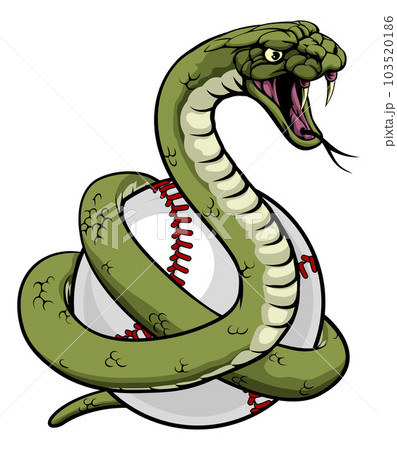 Snake Baseball Ball Animal Sports Team Mascotのイラスト素材 [103520186] - PIXTA