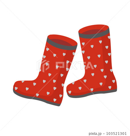 Red Rain Boots Clipart