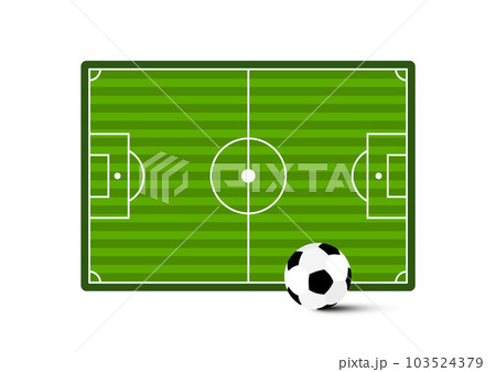 Football playground soccer field with ball. 103524379 PIXTA
