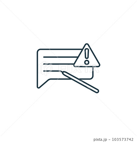 Remark icon. Monochrome simple sign from speech...のイラスト素材 [103573742] - PIXTA