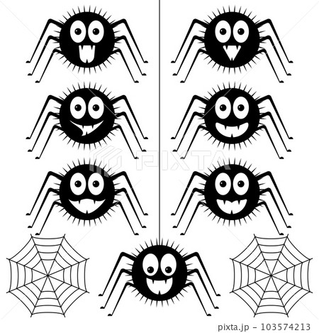 Spiders Clipart Black And White