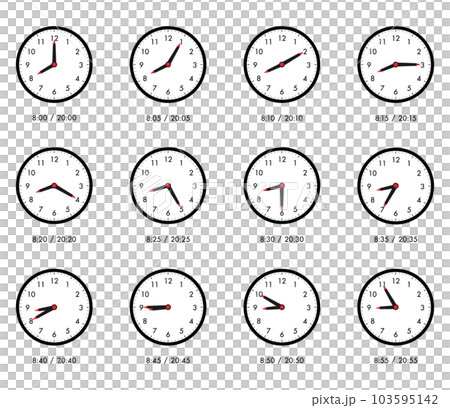 8 00 Clock Clipart Illustration