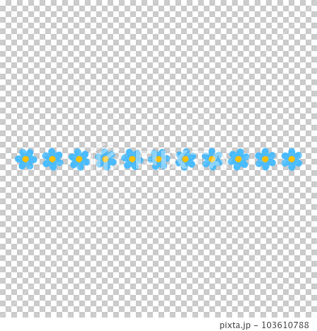 Flower dot line frame border - Stock Illustration [103610788] - PIXTA