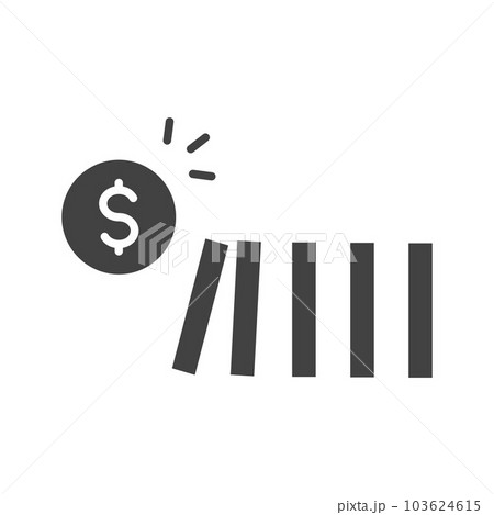 Domino Effect icon vector image.のイラスト素材 [103624615] - PIXTA