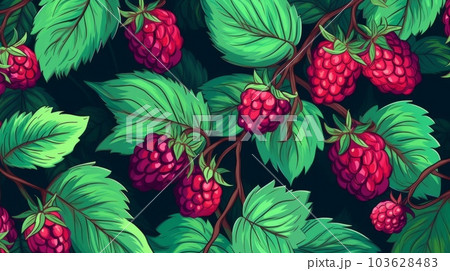 Fresh Organic Loganberry Berry Cartoon...のイラスト素材 [103628483] - PIXTA