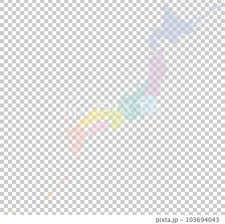 Dot map of Japan with prefectures without place... - Stock Illustration ...