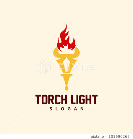 Olympic Torch Logo Vector