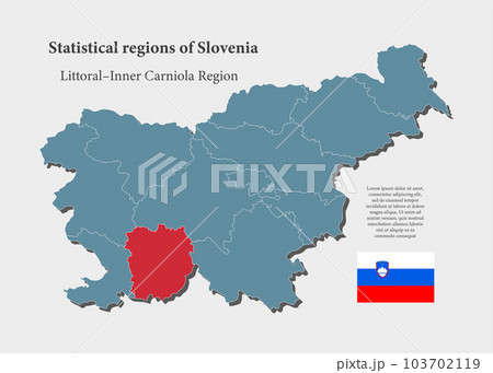 Vector map Slovenia and Littoral-Inner Carniolaのイラスト素材 [103702119] - PIXTA