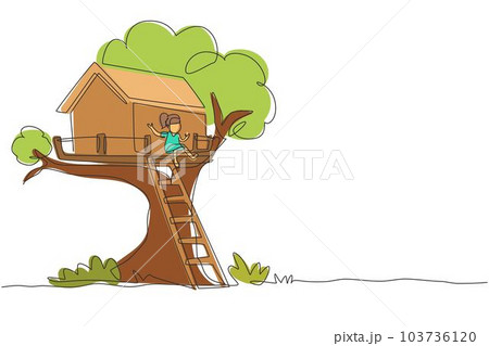 How To Draw A Treehouse For Kids