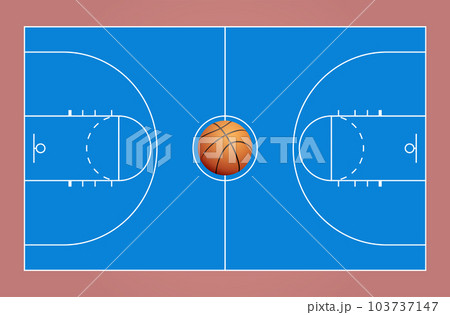 Basketball court graphic design, perfect for...のイラスト素材 [103737147] - PIXTA