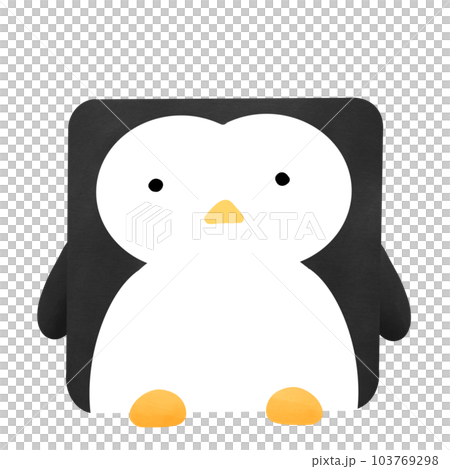Cute square penguinのイラスト素材 [103769298] - PIXTA