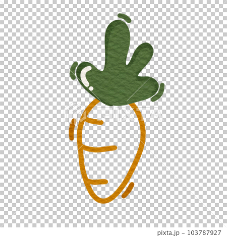 carrot line art doodle dividerのイラスト素材 [103787927] - PIXTA