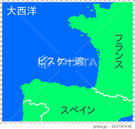 Bay of Biscay map - Stock Illustration [103797438] - PIXTA