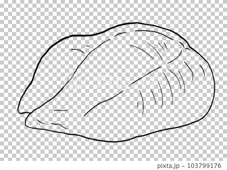 Line drawing illustration chicken raw meat - Stock Illustration ...