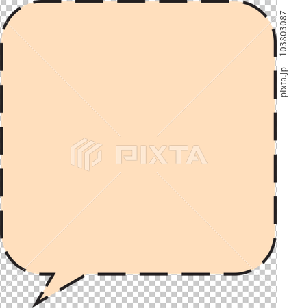 Rounded rectangle speech bubble dashed orange - Stock Illustration ...