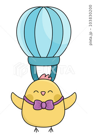 Vector Easter chick icon for kids. Cute kawaii...のイラスト素材 [103830200 ...