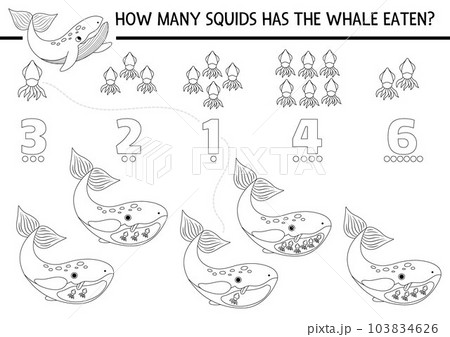 Ocean Math Worksheet 🐋 Ocean Animals Theme Worksheets For Preschool