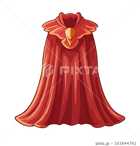 Red cloak. Cape isolated on white background....のイラスト素材 [103844761] - PIXTA
