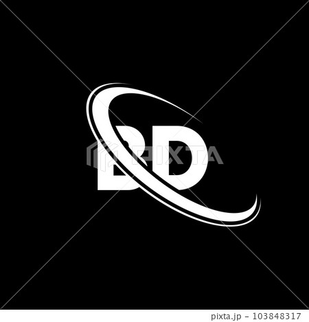 BD logo. B D design. White BD letter. BD/B D...のイラスト素材 [103848317] - PIXTA