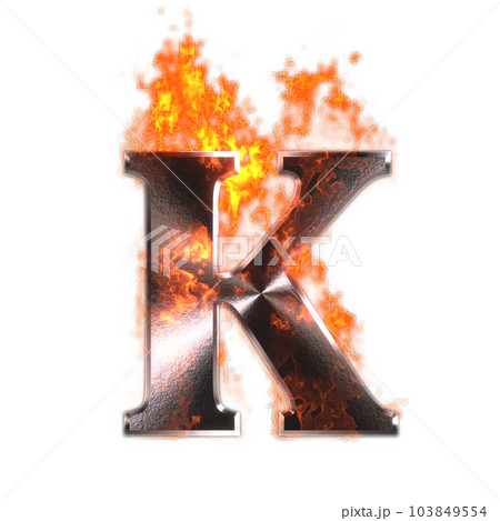 Letter K In Fire