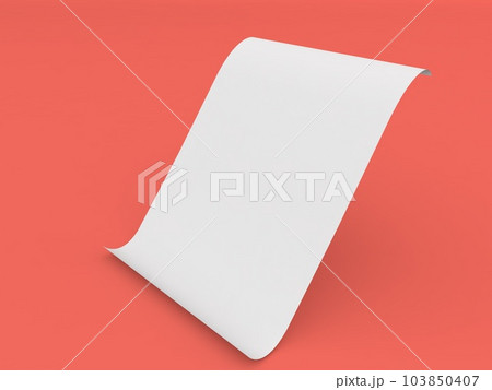 Curved office sheet of A4 paper on a red...のイラスト素材 [103850407] - PIXTA