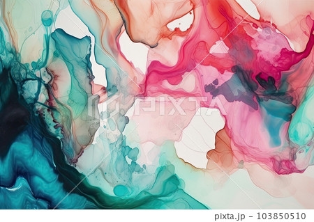 Bright color ink abstract fluid art backgroundのイラスト素材 [103850510] - PIXTA